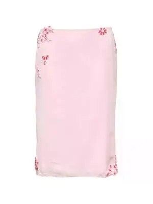 STOLEN STORES Belle Lace Midi Skirt - Pink