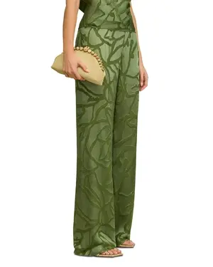 Cult Gaia Sara Silk Pants - Deep Pasture