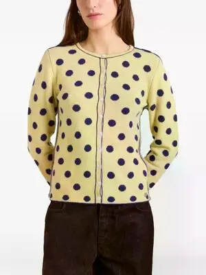 DAMSON MADDER Polka-dot Reversible Cardigan