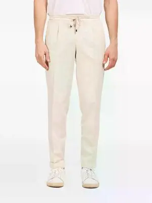 LUIGI BORRELLI Drawstring Trousers - Neutrals