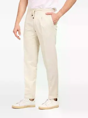 LUIGI BORRELLI Drawstring Trousers - Neutrals