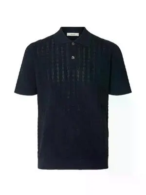 SELECTED Cable-knit Polo Shirt