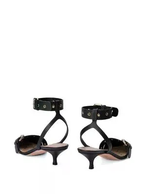 Red Valentino Buckle Studded Pumps - Black