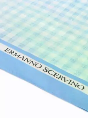 Ermanno Scervino Vichy Print Square Silk Stole