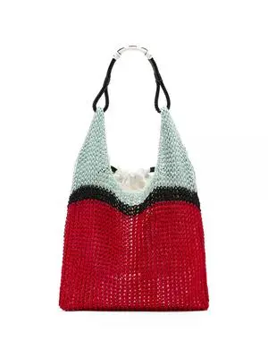 Plan C Mesh Shoulder Bag - Red