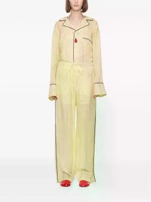 Plan C Striped Trousers - Neutrals