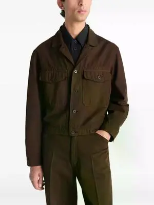 LEMAIRE Flap-pocket Trucker Jacket - Brown