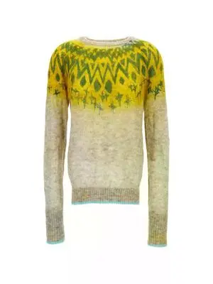ROHKA Patterned Crew-neck Sweater