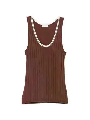 Brunello Cucinelli Ribbed Jersey Top