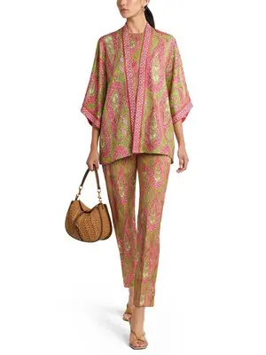 Etro Paisley Foliage Pattern Top