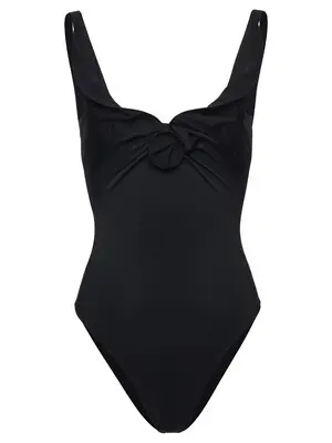 Magda Butrym One-piece Swimsuit With Flower Detail - Black
