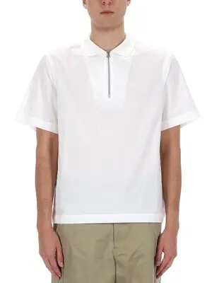 Sacai Polo Shirt With Zipper - White