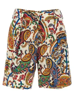 Etro Floral Paisley Print Shorts