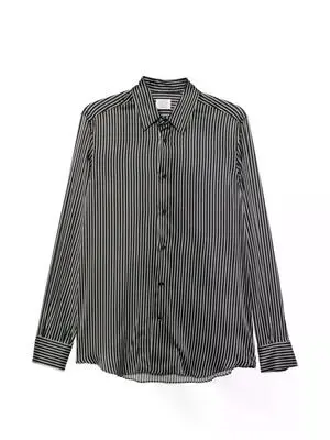MAZZARELLI Striped Shirt - Black