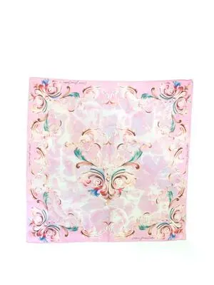 Versace Floral Print Scarf - Pink