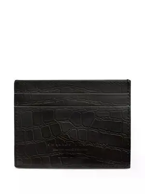 Philipp Plein Crocodile-effect Card Holder
