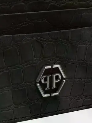 Philipp Plein Crocodile-effect Card Holder
