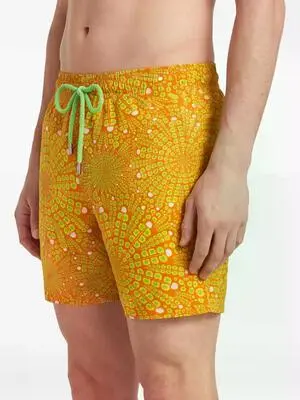 Vilebrequin Mosaic Urchin Swim Shorts - Orange