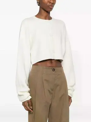 TOTEME Cropped Cardigan - Neutrals