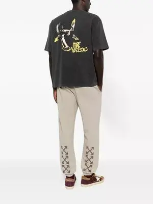 Off-White Fallen Angel Skate Cotton T-shirt - Grey