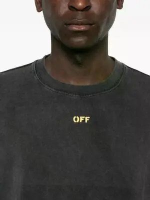 Off-White Fallen Angel Skate Cotton T-shirt - Grey