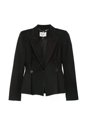NISSA Topstitching Buttoned Jacket