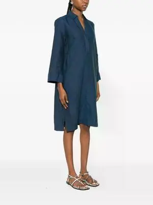 ARCHIVIO '67 V-neck Side-slit Midi Dress