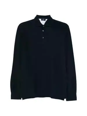 BARBA NAPOLI Buttoned Long-sleeve Polo Shirt