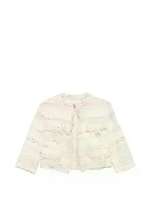 BYE Patterned Jacket With Frayed Detail
