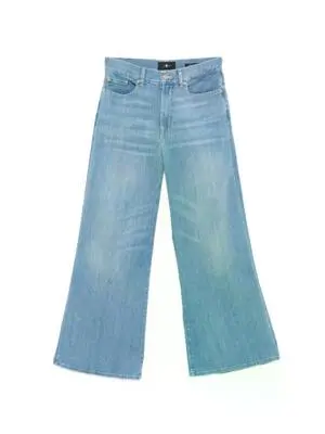 7 For All Mankind Wide-leg Denim Jeans - Blue