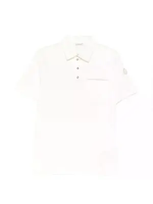 Men's Moncler White Polos