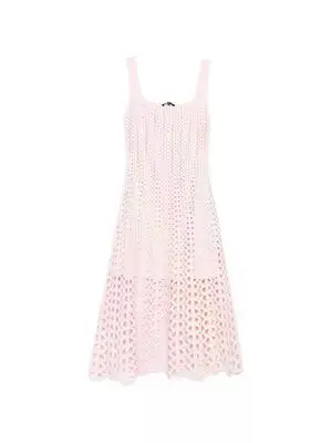 Maje Openwork Midi Dress