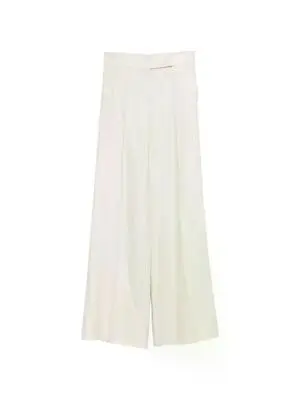 Max Mara Pleated Palazzo Pants - Neutrals