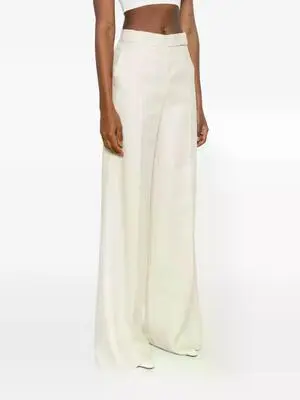 Max Mara Pleated Palazzo Pants - Neutrals