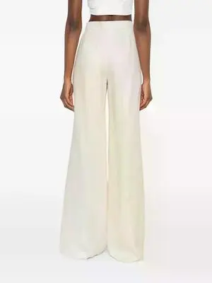 Max Mara Pleated Palazzo Pants - Neutrals