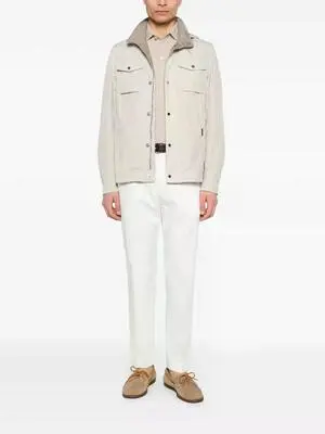 MOORER Pocket Hooded Jacket - Neutrals