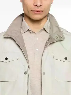 MOORER Pocket Hooded Jacket - Neutrals