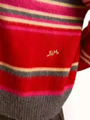 DAMSON MADDER Striped V-neck Knit Sweater