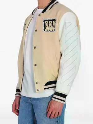 Off-White Logo-patch Bomber Jacket