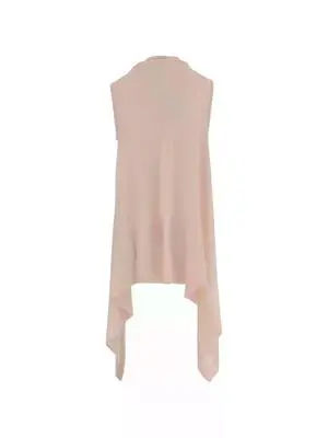SA SU PHI Sleeveless Open Vest - Pink