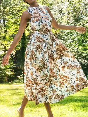 Cara Cara Atlas Floral-pattern Midi Dress