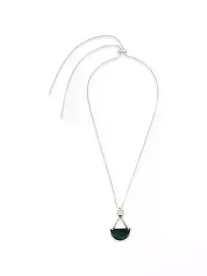 Plan C Malachite-pendant Necklace - Silver