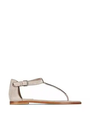 Brunello Cucinelli T-strap Beaded-embellishment Sandals