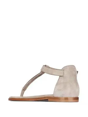 Brunello Cucinelli T-strap Beaded-embellishment Sandals