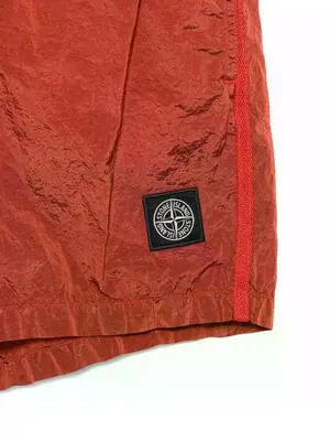 Stone Island Side-stripe Swim Shorts - Red