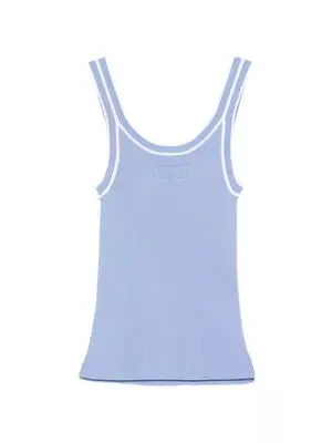 Iceberg Ribbed Trim Knit Top - Blue