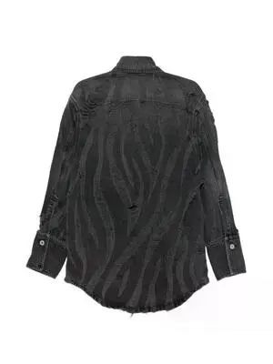 Blumarine Distressed Denim Shirt