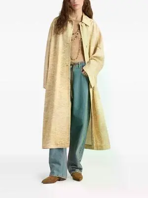 Momoni Jacquard Oversized Coat - Neutrals