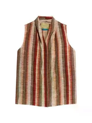 Momoni Kiri Striped V-neck Shirt
