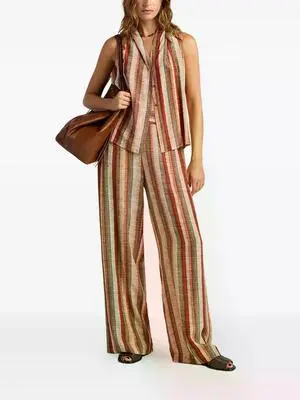 Momoni Kiri Striped V-neck Shirt